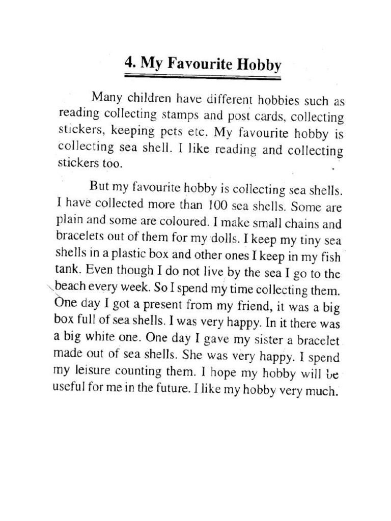 My Favourite Hobby | PDF