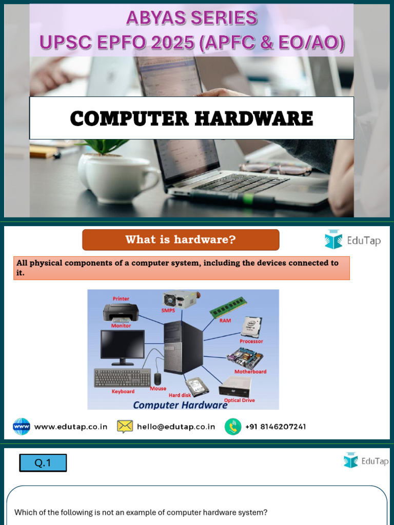 14th May 2025 - Computer Awareness - Computer Hardware | PDF | Image Scanner | Computer Monitor