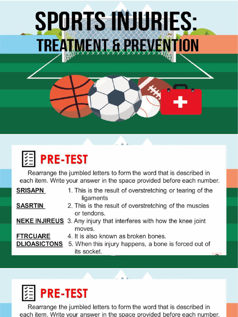 Lesson 1 Pe Week 1 Sports Injuries | PDF