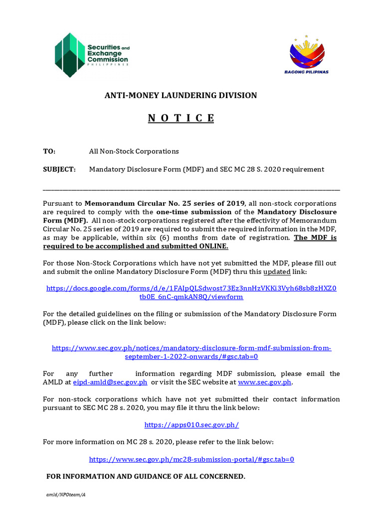 2024notice - MDF Submission MC28 2024 1 | PDF