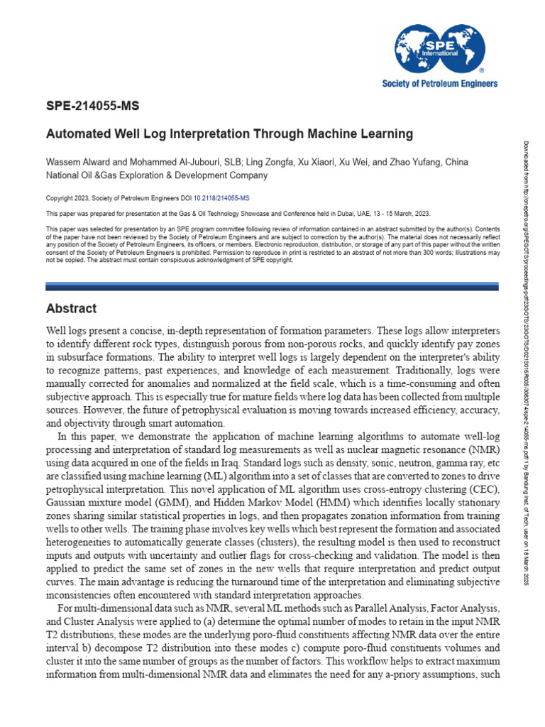 Spe 214055 Ms. Machine Learning | PDF | Machine Learning | Cluster Analysis