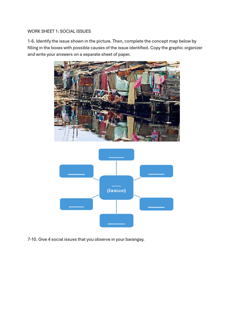 Worksheet 1-Social Issue | PDF