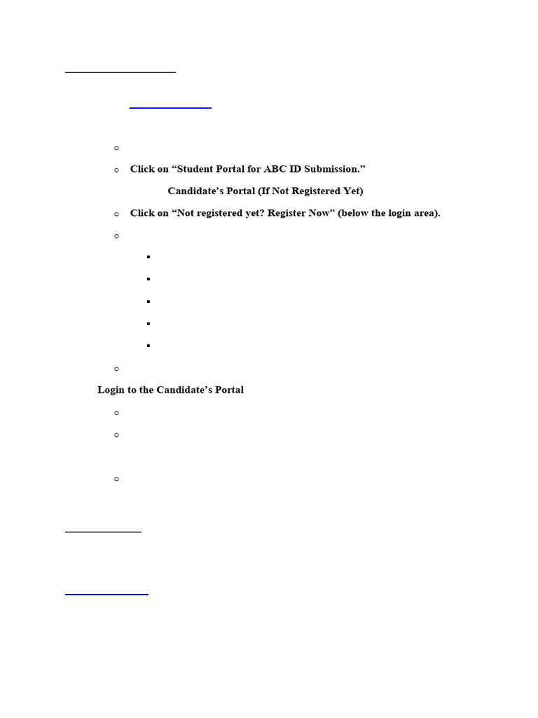 How to Create Your ABC ID Online | PDF