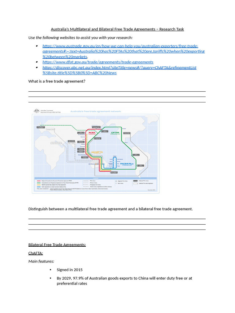 Multilateral and Bilateral Trade Agreements | PDF | Free Trade | Tariff