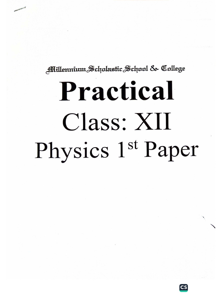 Physics 1st Paper Practical | PDF
