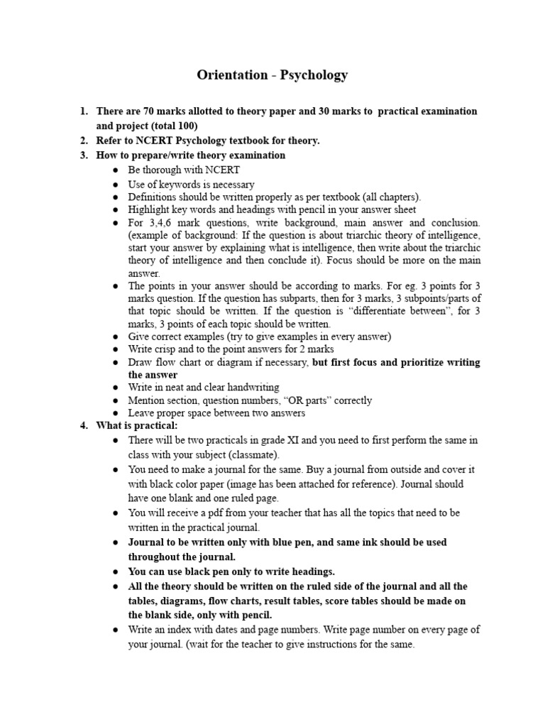 Psychology Orientation XI | PDF | Psychology
