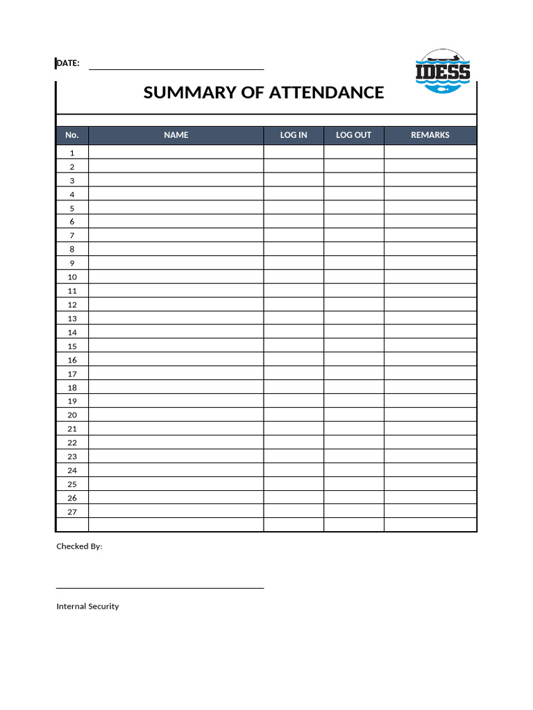 Attendance Form | PDF