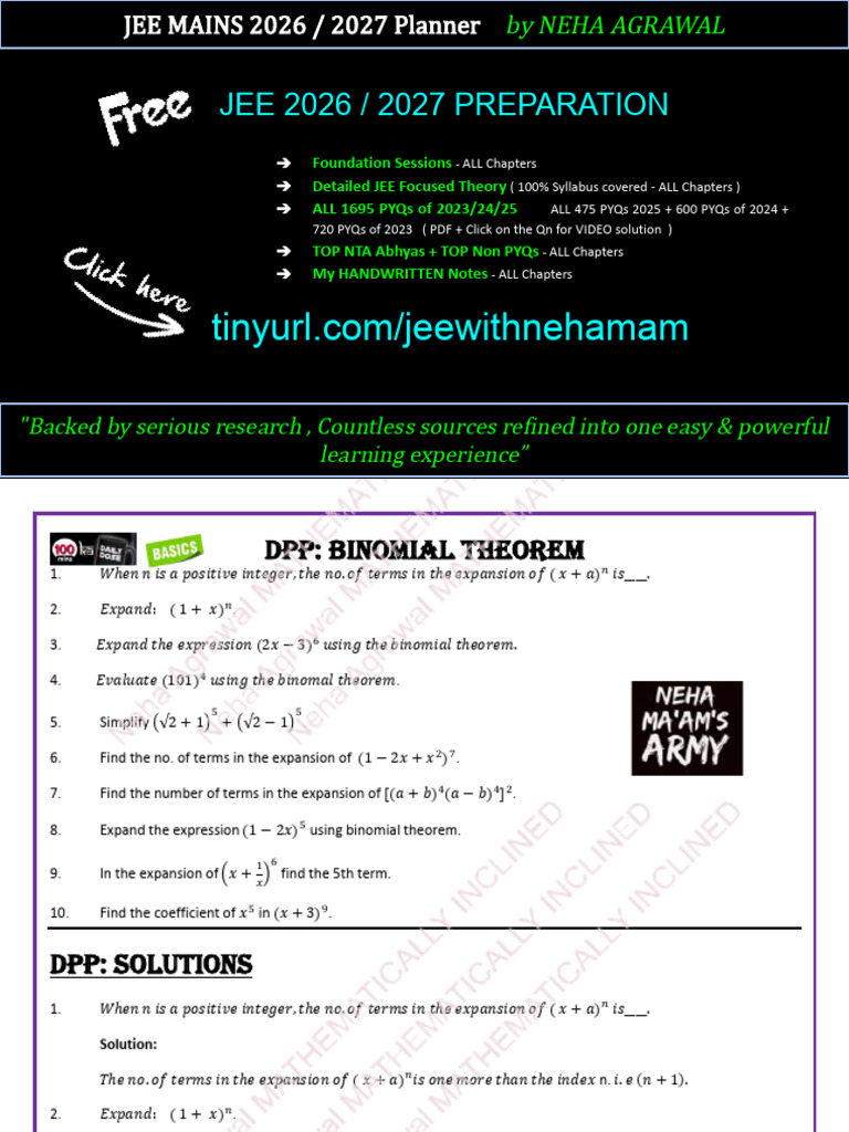 DPP-Binomial Theorem | PDF | Chess Theory | Chess