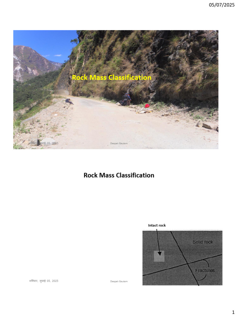 Rock Mass Classification Overview | PDF | Earth Sciences
