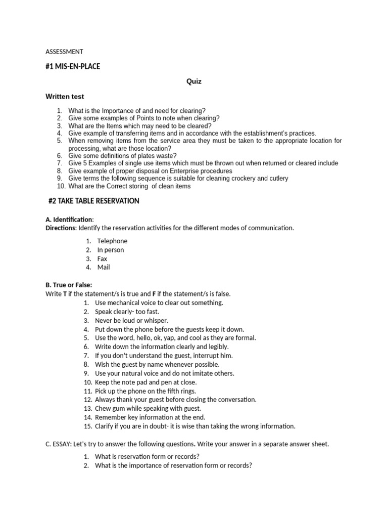 Assessment For Google Forms Part 2 | PDF