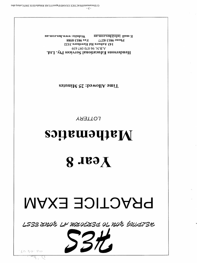 Maths Lottery | PDF