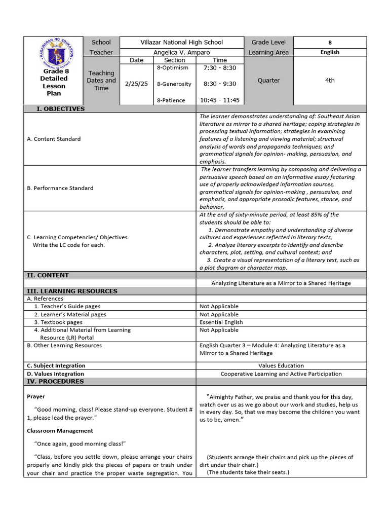5e's DLP - Lord Krishna-Characters and Plot | PDF | Plot (Narrative) | Learning