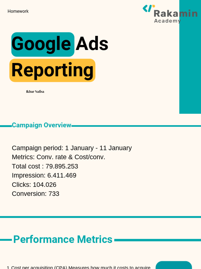 Google Ads Homework | PDF