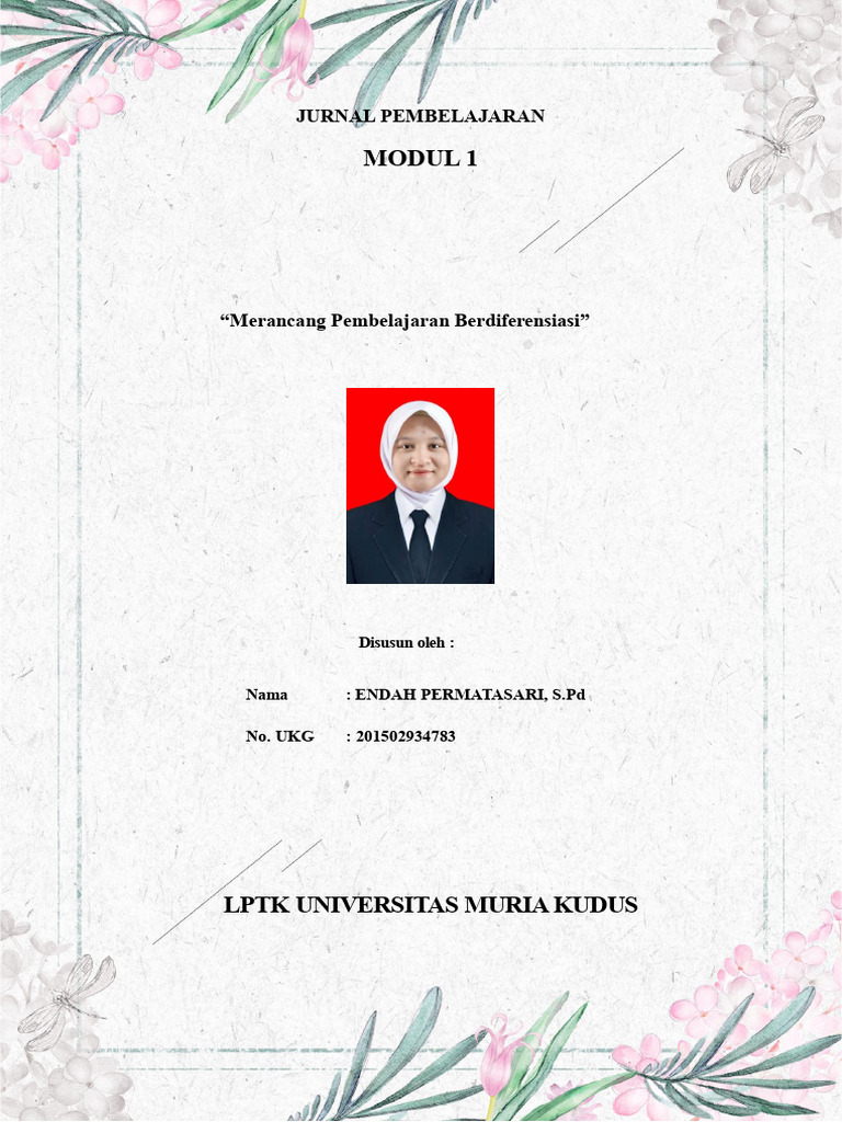 Jurnal Pembelajaran Modul 1 Ppa Merancang Pembelajaran Berdiferensiasi | PDF