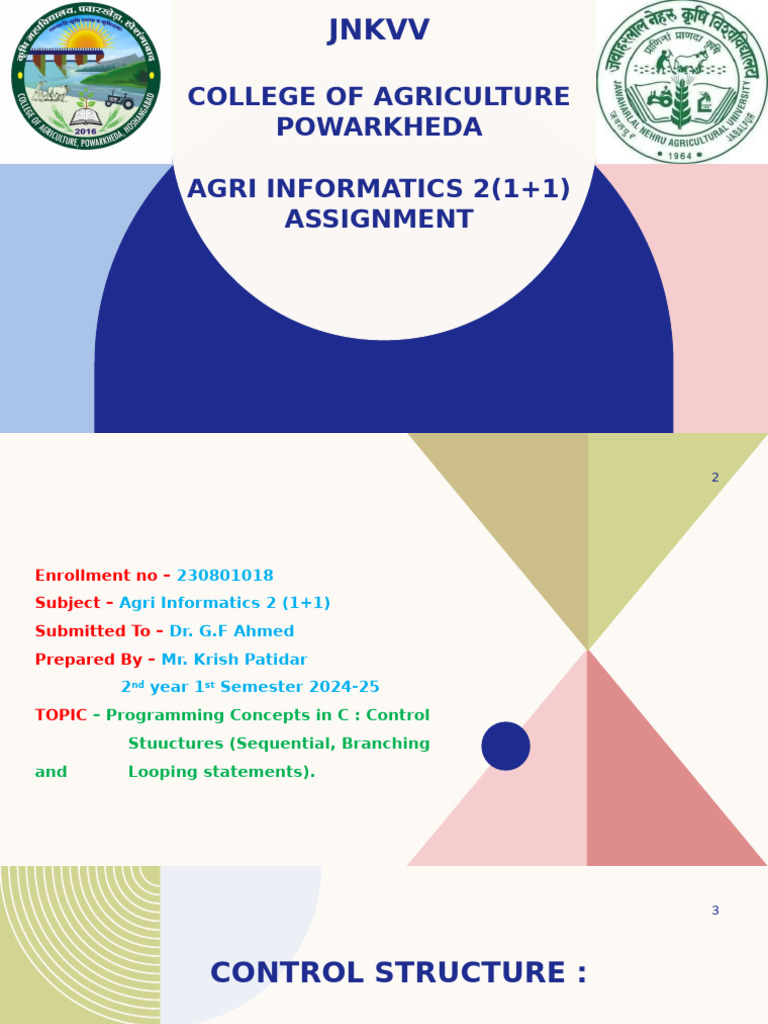 Agri Informatics Krish | PDF | Control Flow | Programming Paradigms