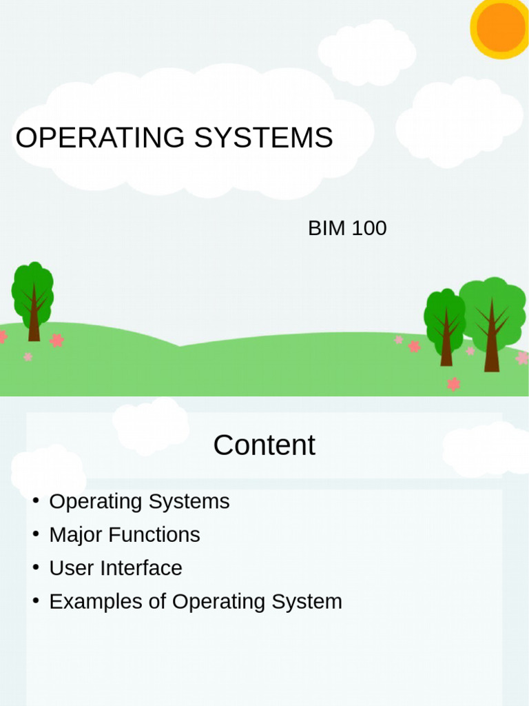 XLec 5 - Operating Systems | PDF | Graphical User Interfaces | Operating System