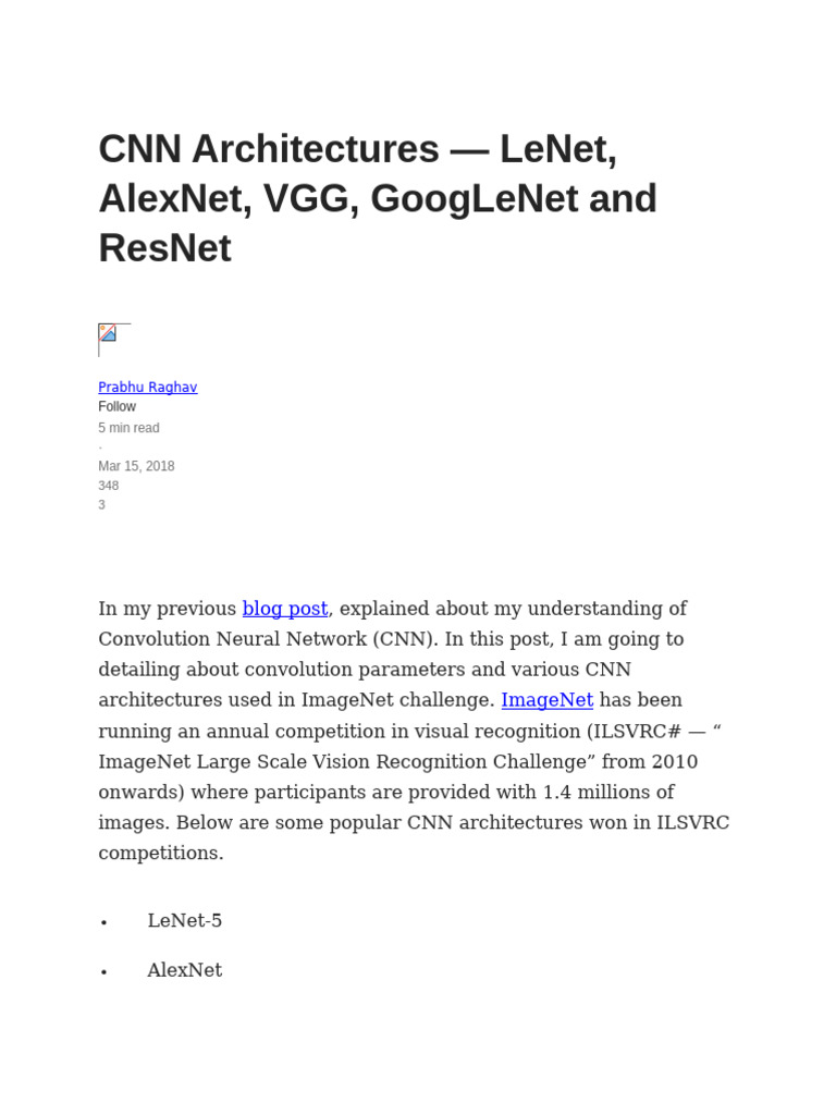 DL UNIT 2 CNN Architectures | PDF | Applied Mathematics | Computational Neuroscience