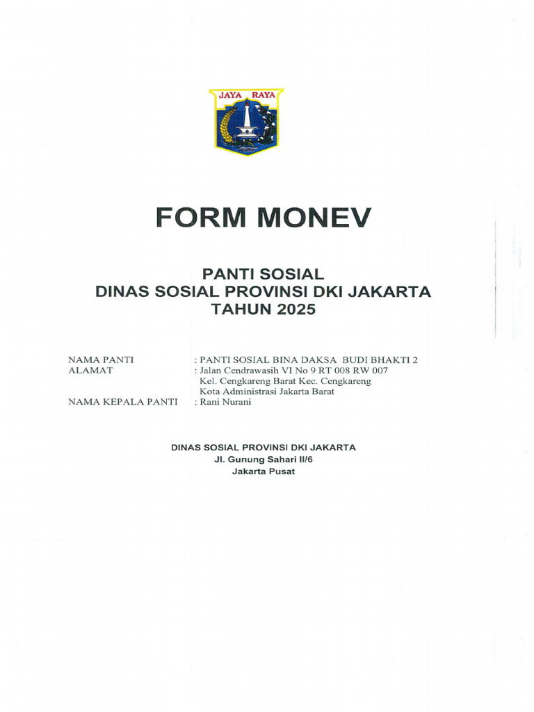 PSBD BB 2 - Form Monev | PDF