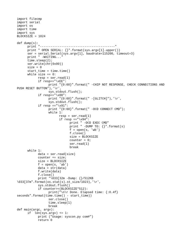 Serial Data Dump and Comparison Tool | PDF