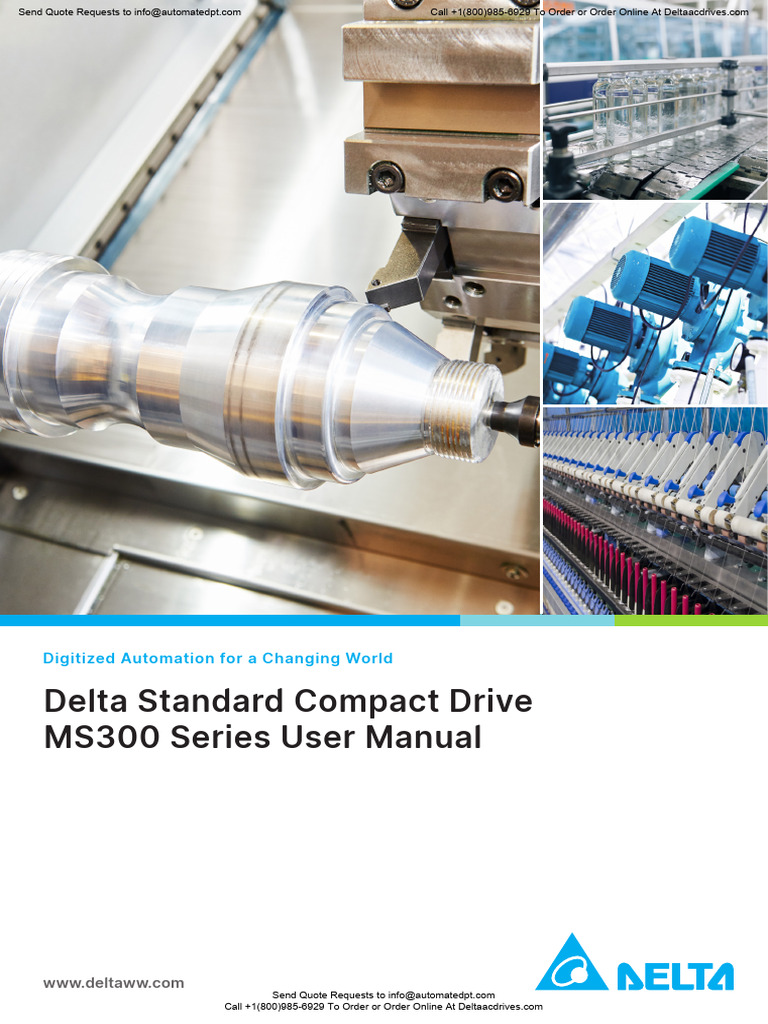 MS300 Series User Manual for Delta Drives | PDF | Electromagnetic ...