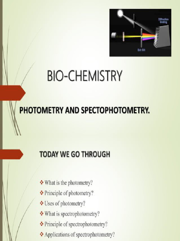 Biochemistry Photometer | PDF