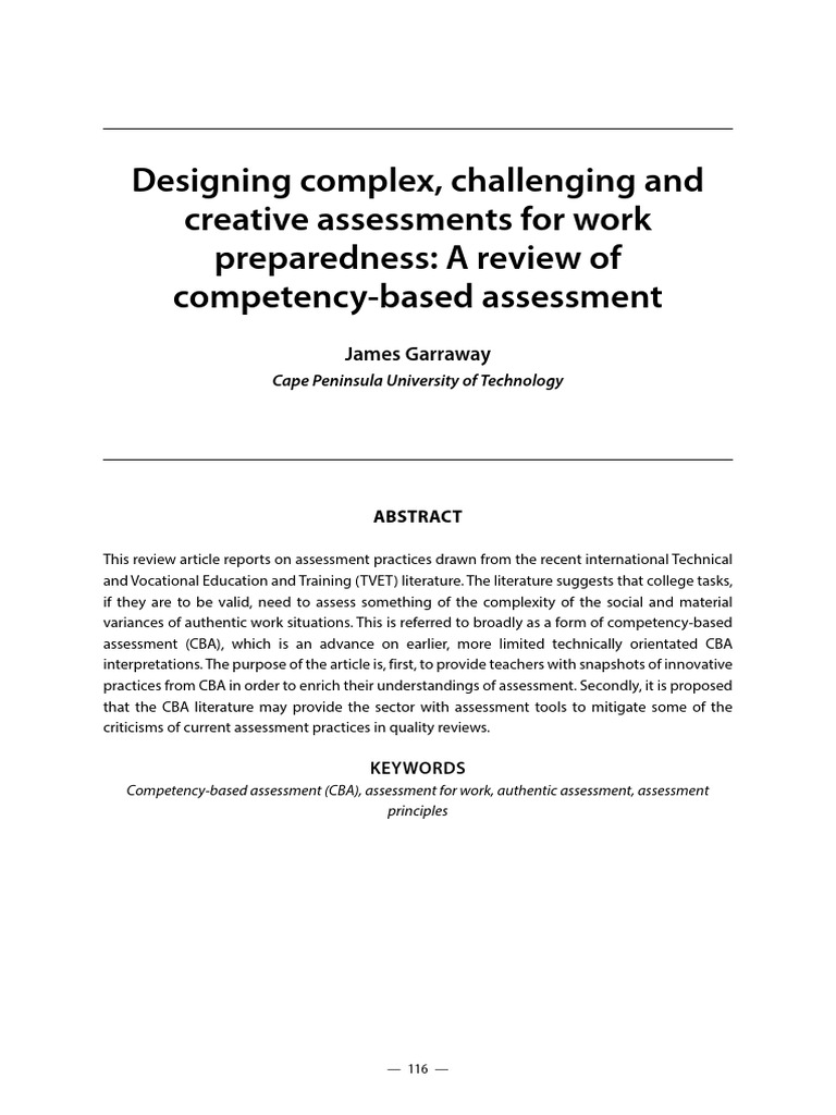 Garraway Designing Complex Challenging and Creative Assessments For ...