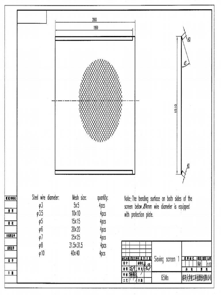 Sieving Mesh Drawing-Luoyang Dahua | PDF