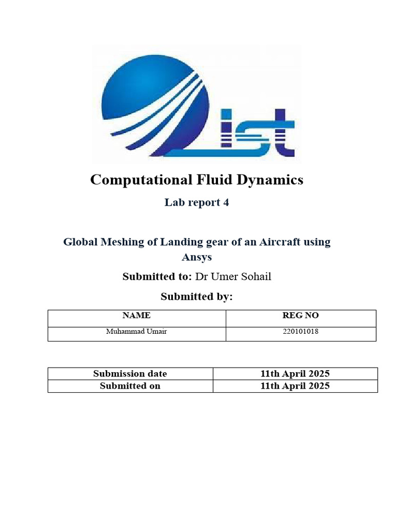 Global Meshing of Aircraft Landing Gear | PDF | Computational Fluid ...