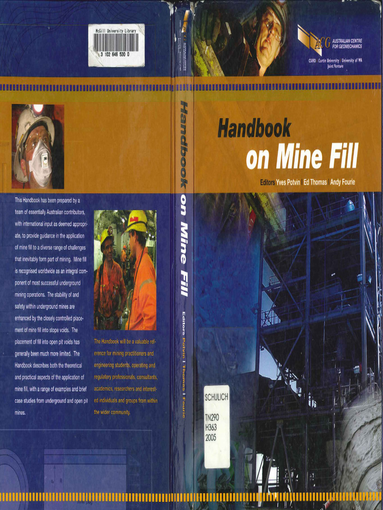 Handbook On Mine Fill | PDF | Building Engineering | Materials