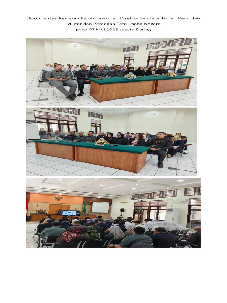 Dokumentasi Kegiatan Pembinaan Oleh Direktur Jenderal Badan Peradilan ...