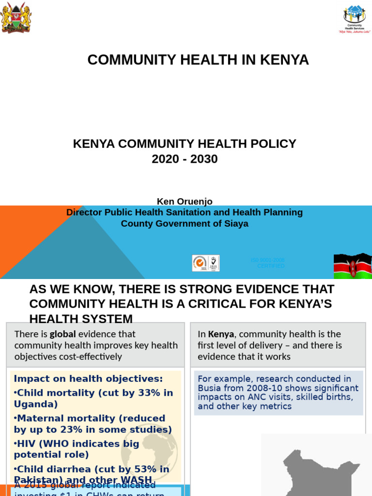 Kenya Community Health Policy 2020-2030 | PDF | Social Programs ...