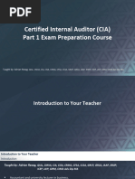 CIA Part 1 Study Material Overview | PDF | Internal Audit | Audit