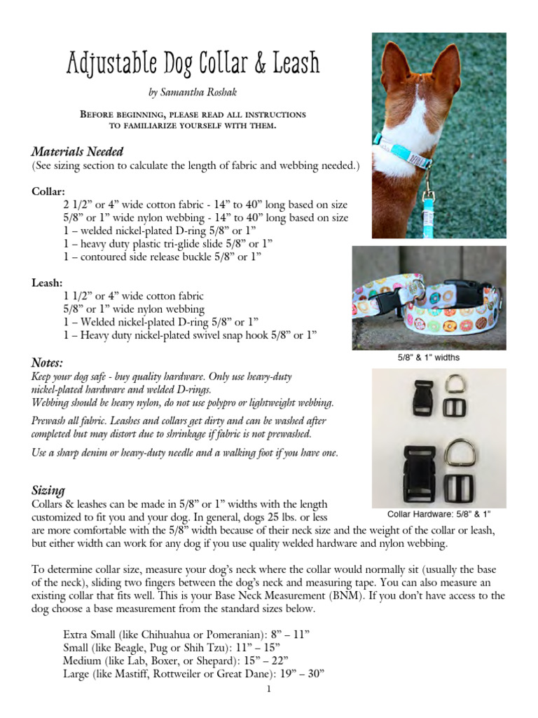DIY Dog Collar and Leash Guide | PDF | Seam (Sewing)