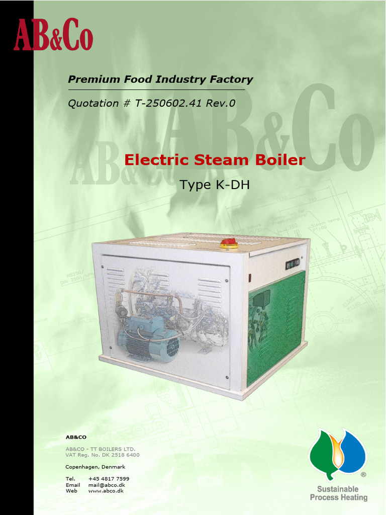 PROPOSAL K-DH Electric Steam Boiler Unit | PDF | Boiler | Water