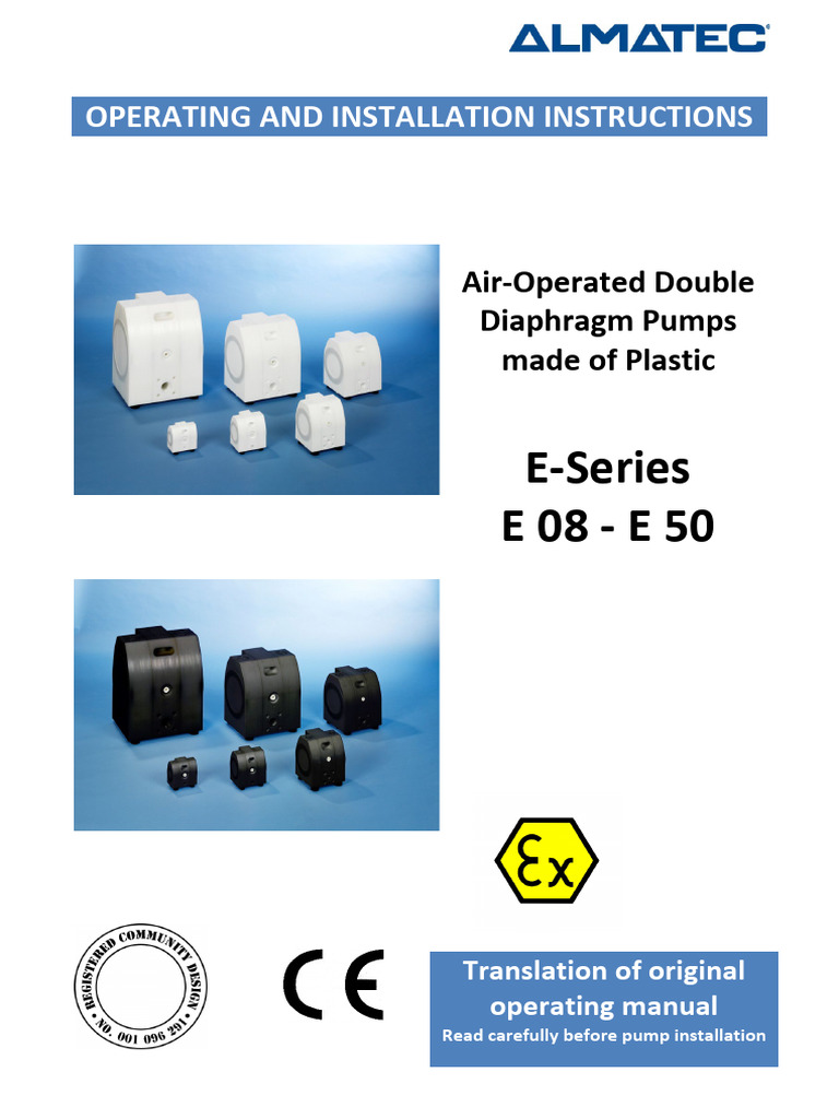 E Series Manual | PDF | Pump | Screw