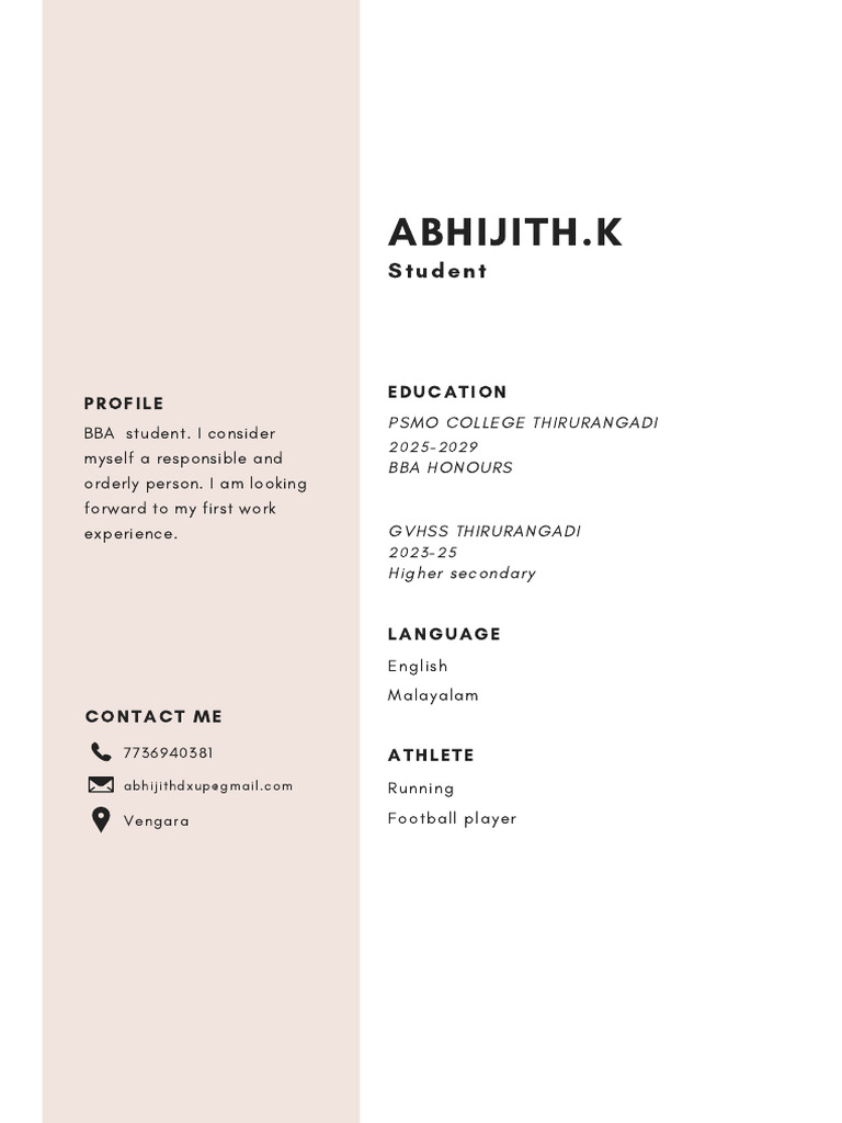 White Simple Student CV Resume - 20250714 - 093427 - 0000 | PDF