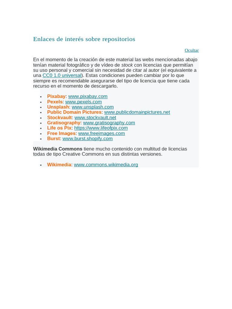 Enlaces de Interés Sobre Repositorios | PDF