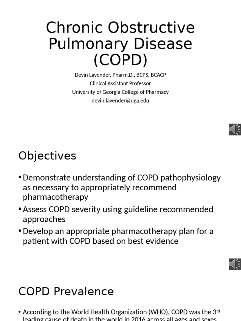 Chronic Obstructive Pulmonary Disease (COPD) Pre-Class Student Slides ...