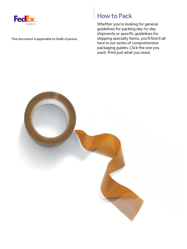 Fedex How To Pack | PDF | Pallet | Cargo