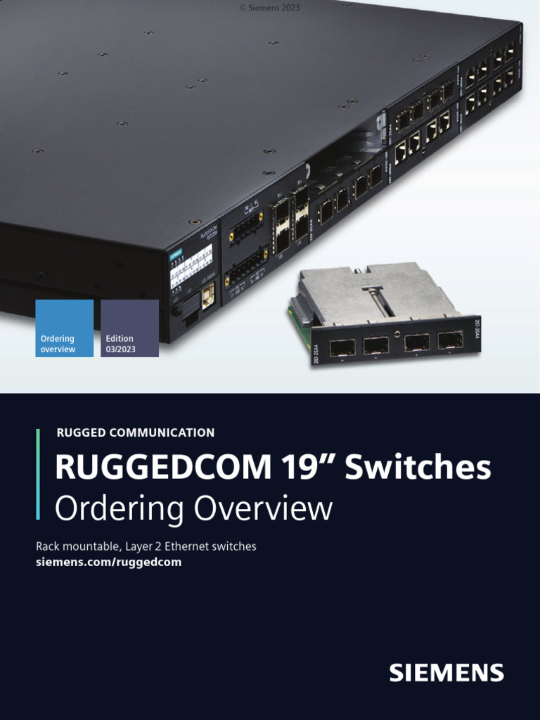 RUGGEDCOM Switches Ordering Overview en | PDF | Electromagnetic Interference | Network Switch