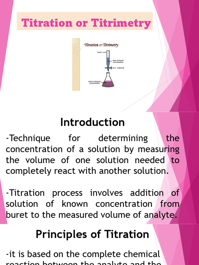 Module 4 - Titrimetric Method of Analysis | PDF | Titration | Chemistry