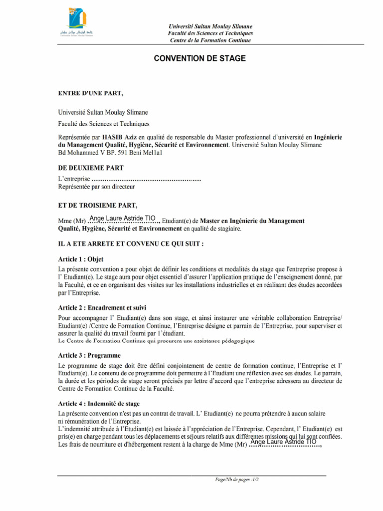 Convention Stage Master IM - QHSE 24-25 | PDF