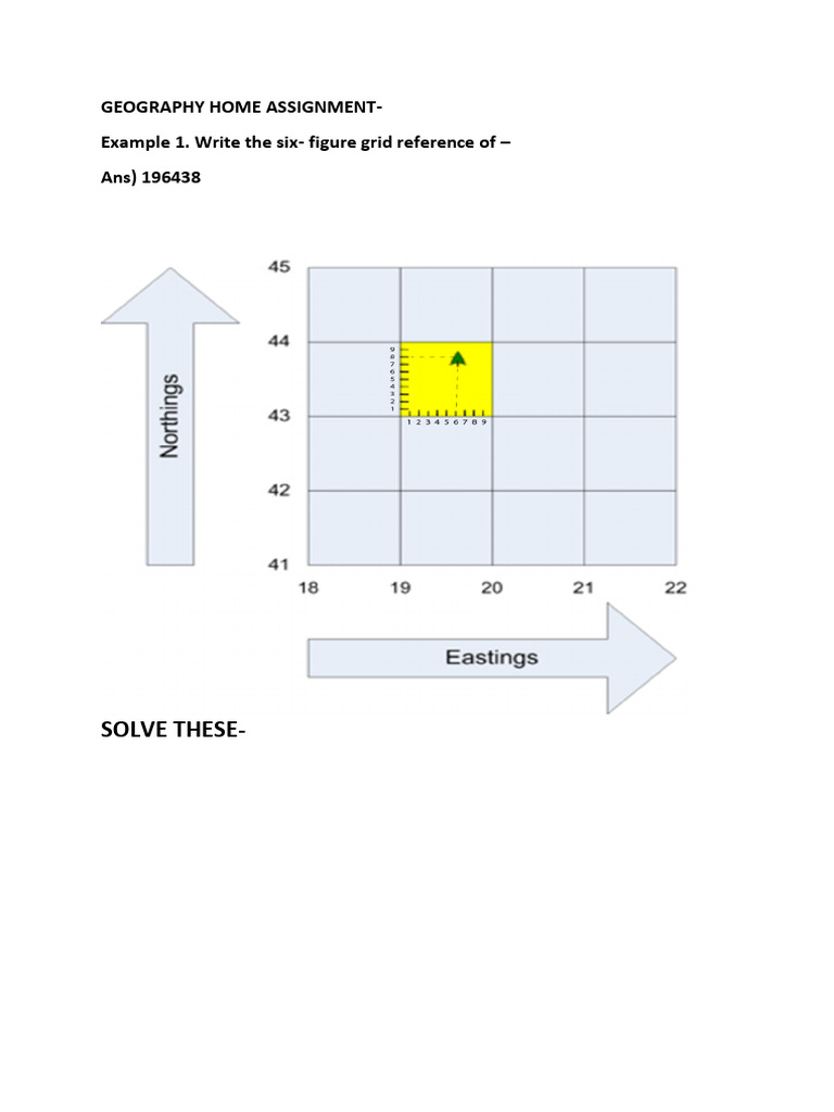 Grade 10 - SIX FIGURE GRID REFERENCE HOME ASSIGNMENT | PDF
