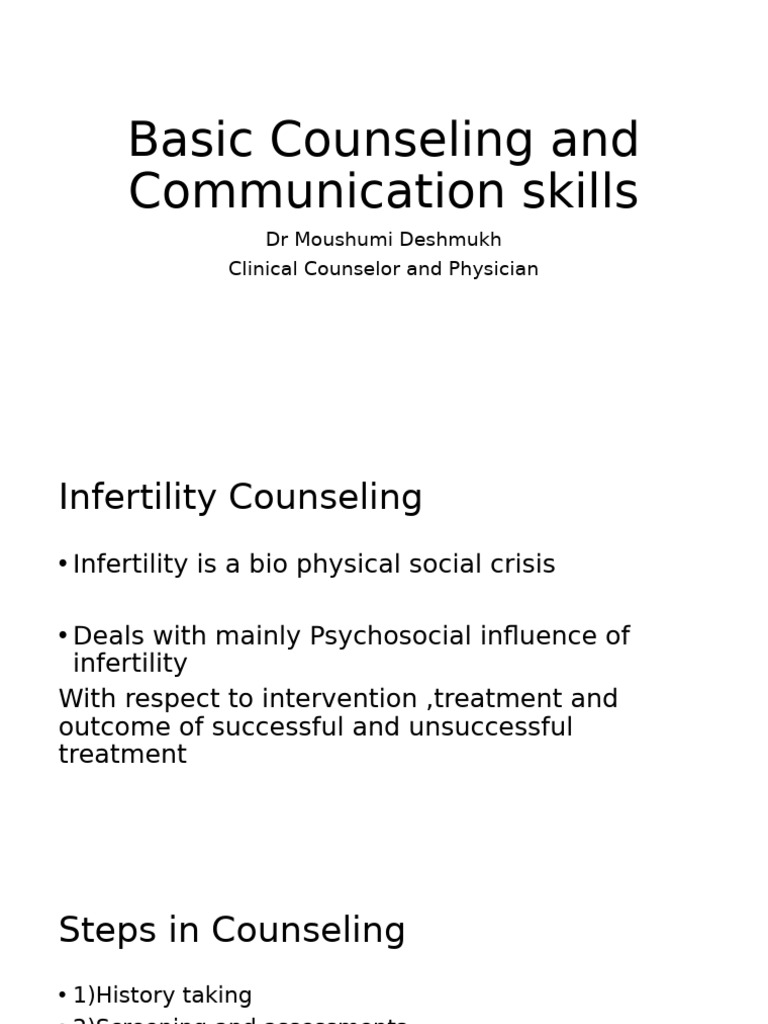 Basic Counseling and Communication Skills | PDF | Nonverbal ...