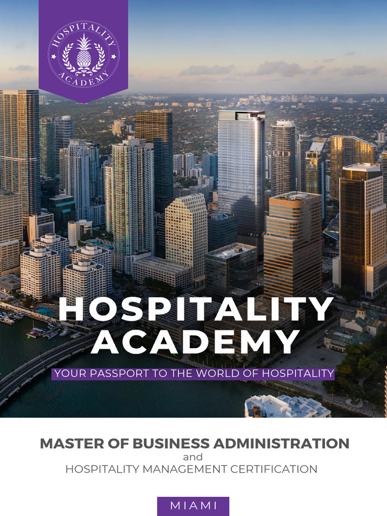 MHA Brochure Master of Business Administration and Hospitality ...