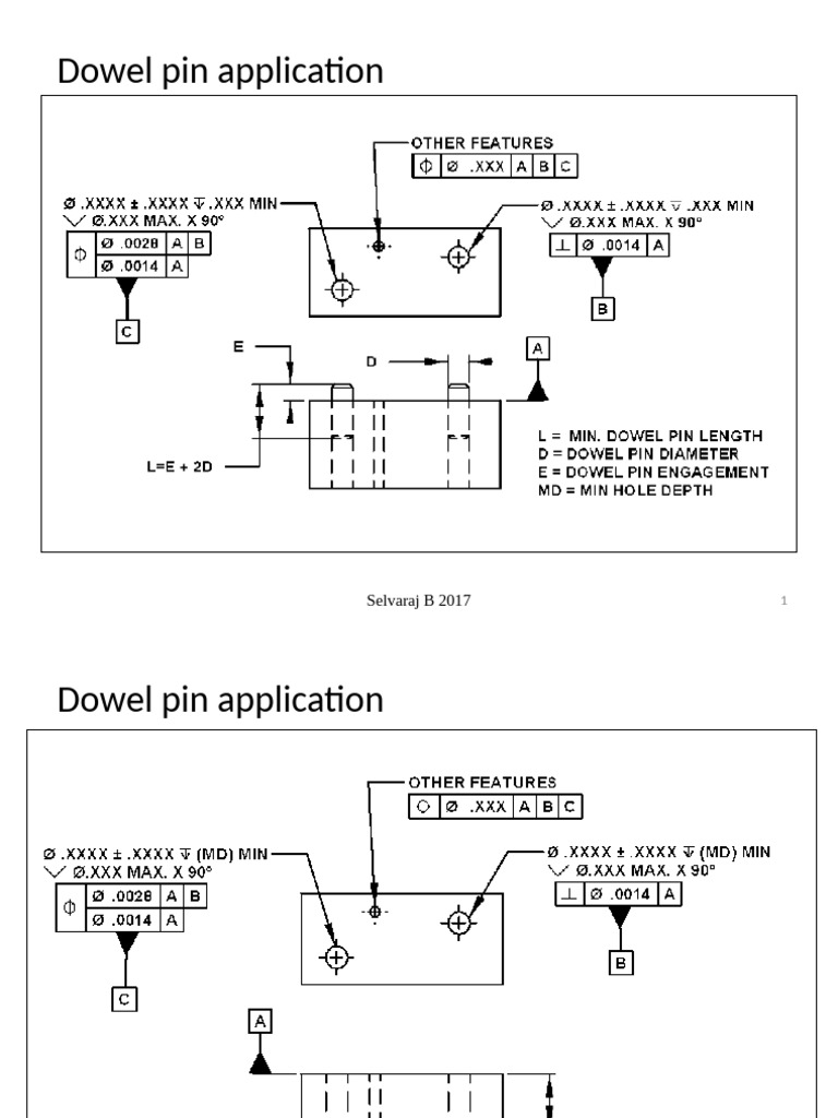Dowel Pin - GD&T | PDF