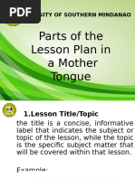 Unisa Lesson Plan | PDF