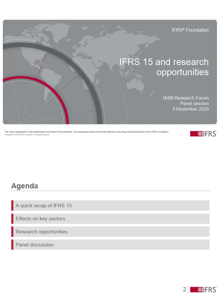 RF Ifrs 15 Panel Session Slides Iasb | PDF | International Financial ...
