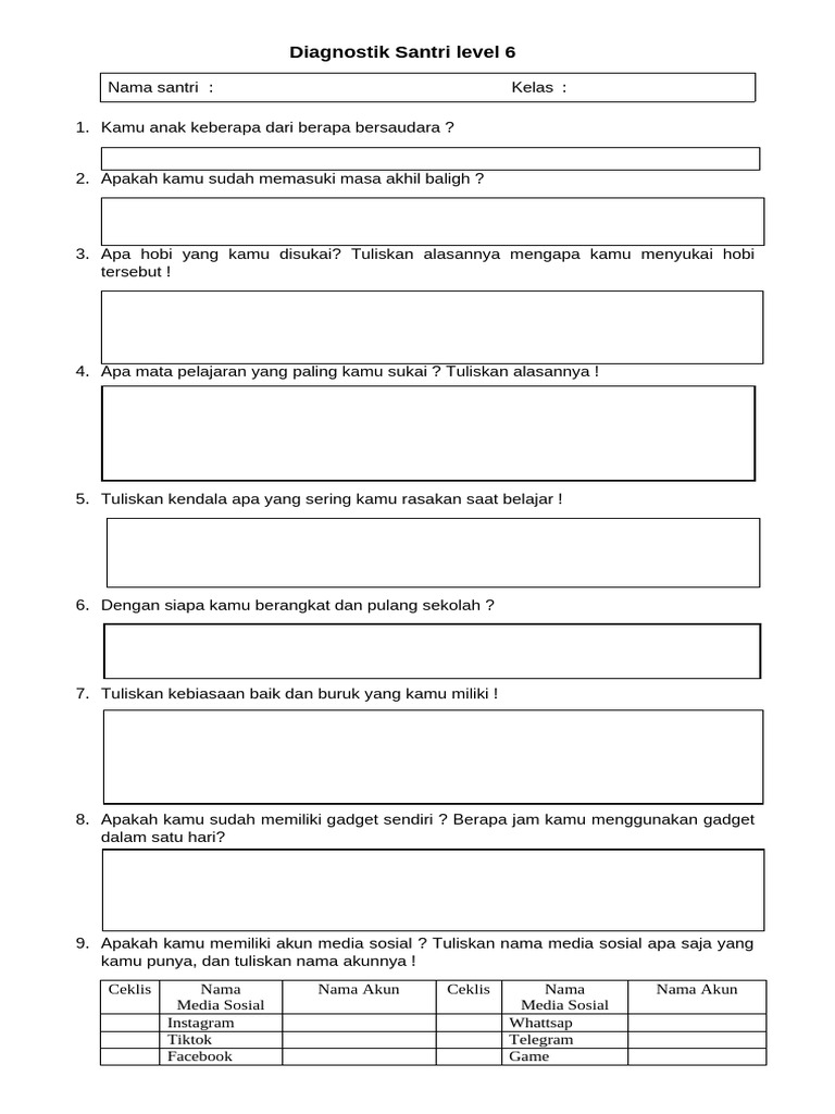 Diagnostik Siswa | PDF