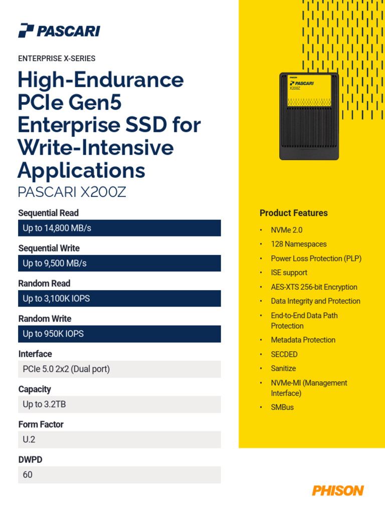 PascariProductBrochure X200Z 050825-1 | PDF | Solid State Drive ...